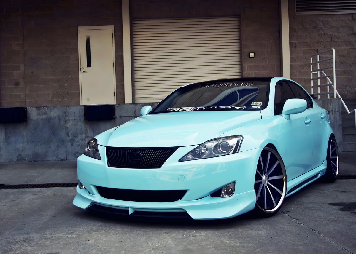 'Aqua Blue Lexus IS' Poster, picture, metal print, paint by Sport Cars ...