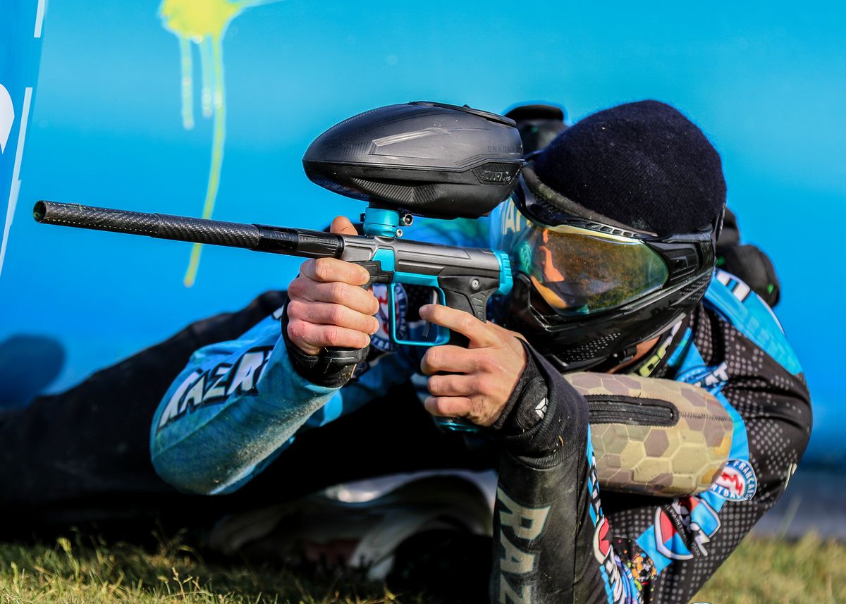 'Paintball Player Aiming' Poster, picture, metal print, paint by Alex ...