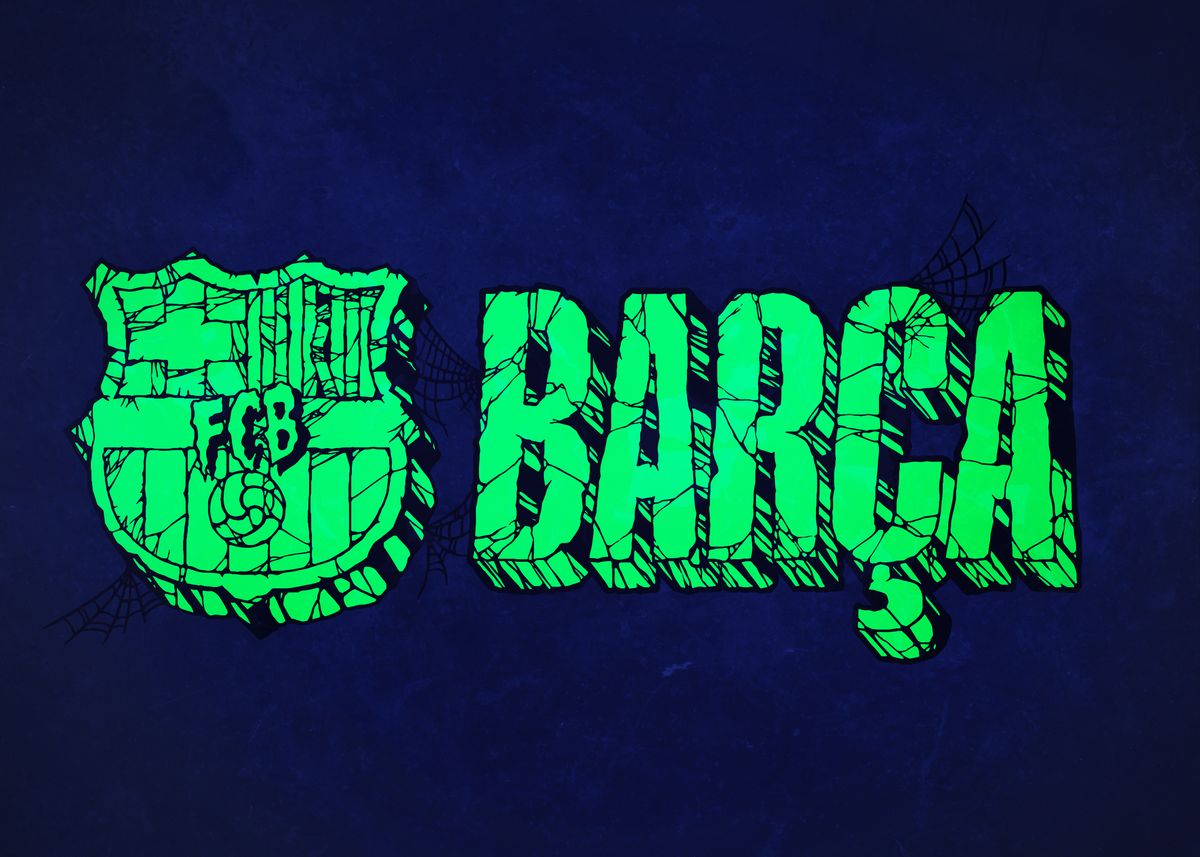 'Spooky green Barca' Poster, picture, metal print, paint by Barça ...