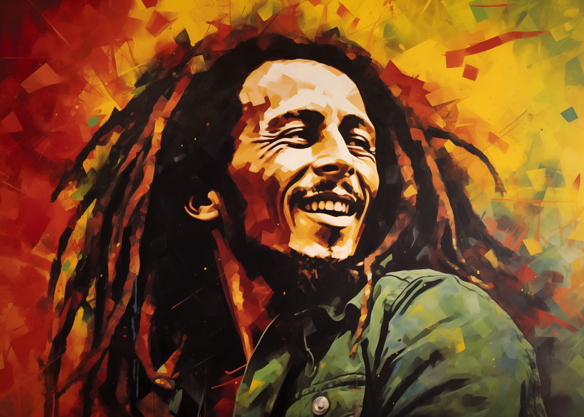 'Bob Marley Portrait' Poster, picture, metal print, paint by Yuki ...