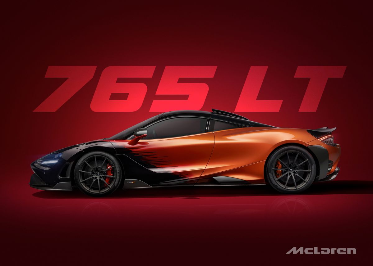 'McLaren 765LT Supercar' Poster, picture, metal print, paint by ...