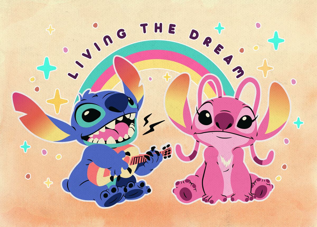 'Angel Stitch Dreams' Poster, picture, metal print, paint by Disney ...