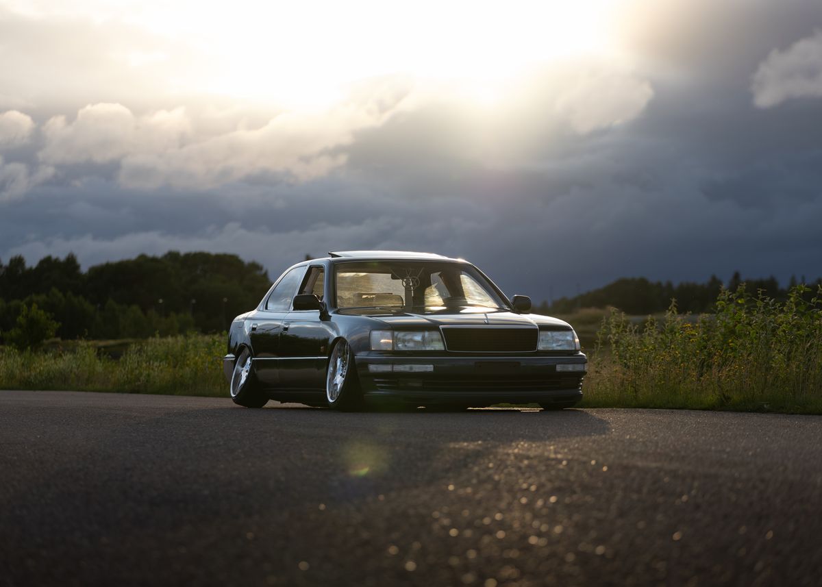 'Black Lexus LS400' Poster, picture, metal print, paint by Andre ...