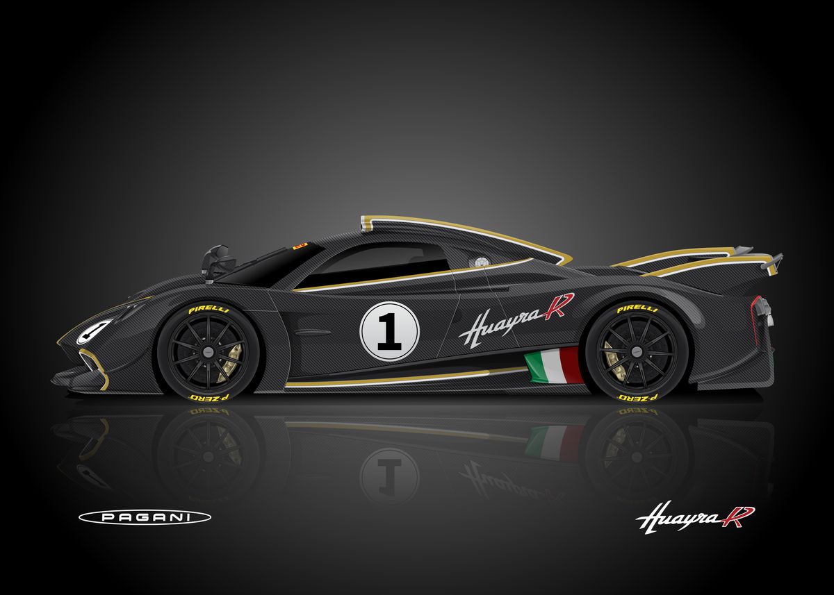 'Pagani Huayra R' Poster, picture, metal print, paint by Conceptual ...