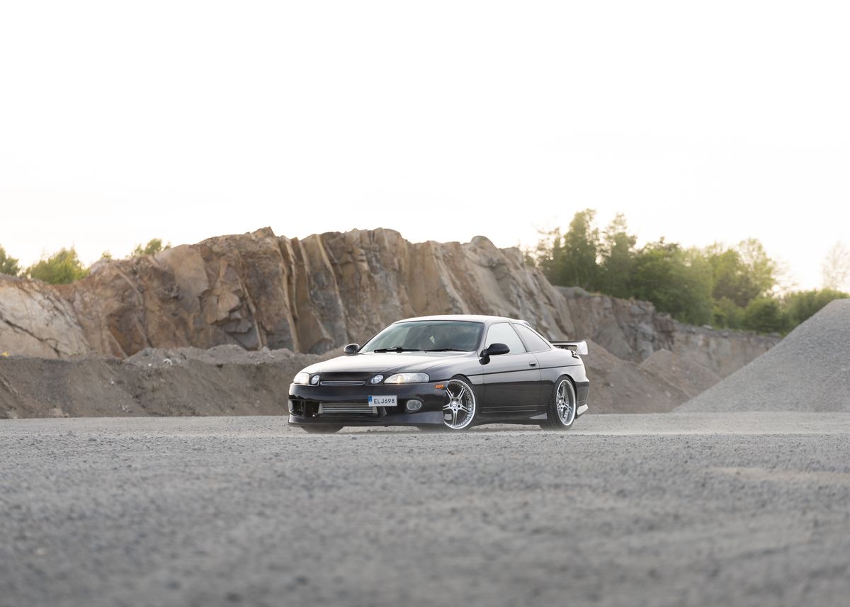 'Black Lexus SC300' Poster, picture, metal print, paint by Andre ...