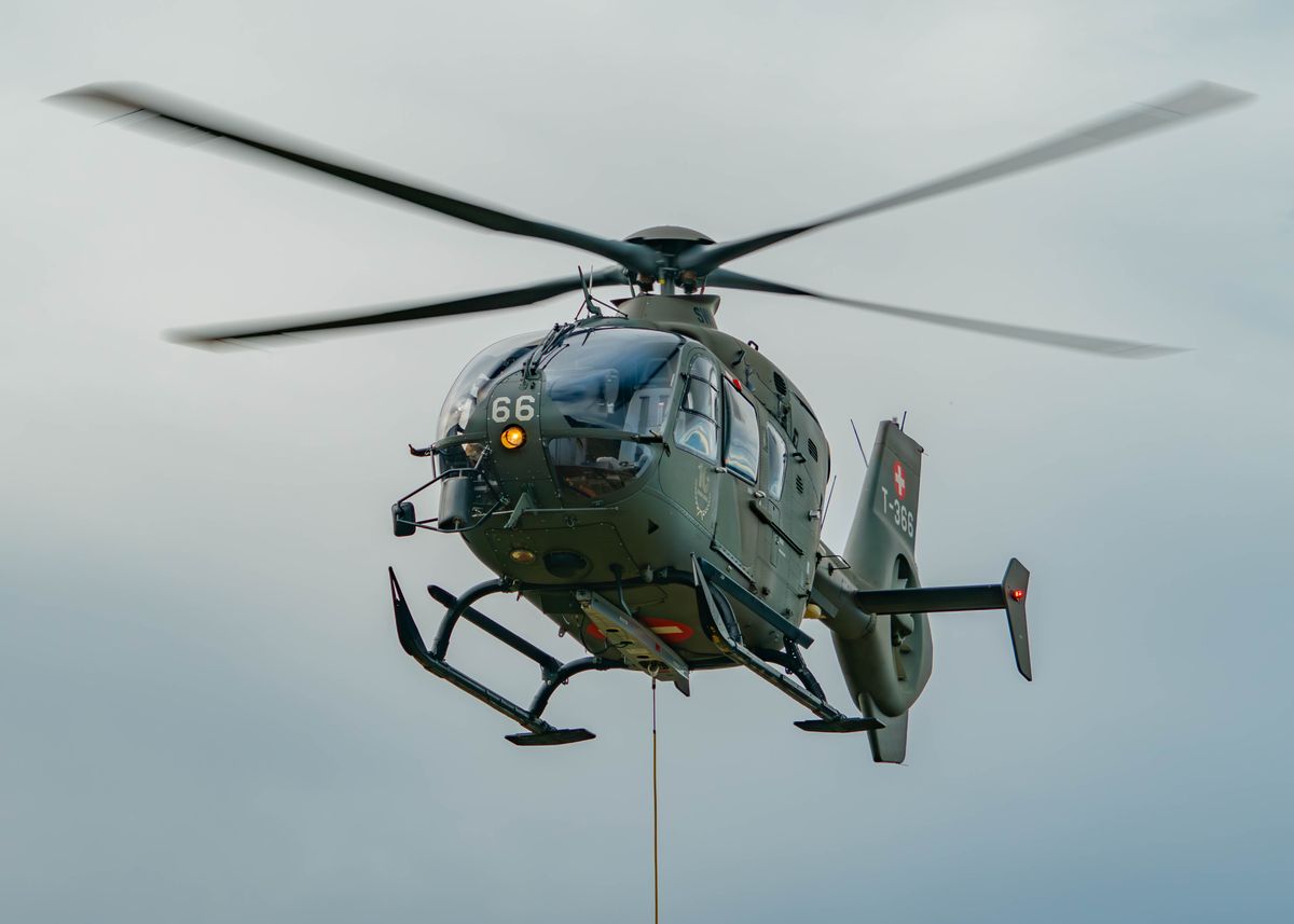 'Swiss Army Helicopter' Poster, picture, metal print, paint by ...