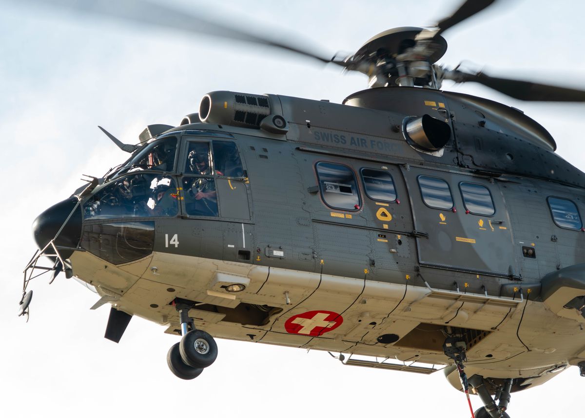 'Swiss Air Force Helicopter Axalp' Poster, picture, metal print, paint ...