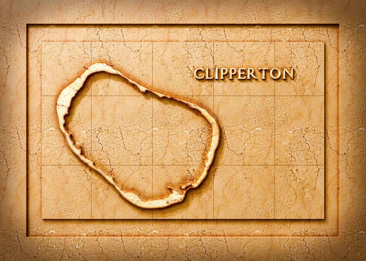 'Clipperton Island Map' Poster, picture, metal print, paint by AYMERIC PIHERY | Displate