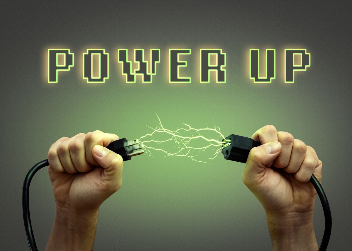 'Power Up Cord' Poster, picture, metal print, paint by photoschmidt ...