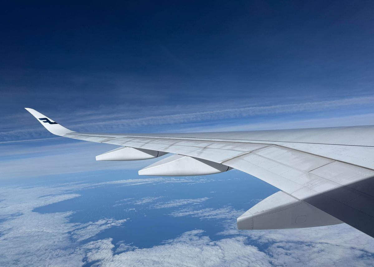 'Airplane Wing View A350' Poster, picture, metal print, paint by Joyce ...