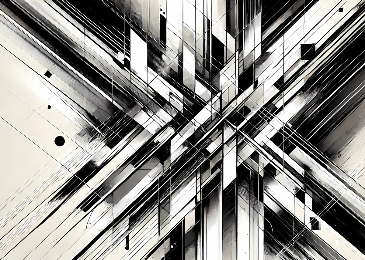 'Linear Shift' Poster, picture, metal print, paint by crayenism | Displate