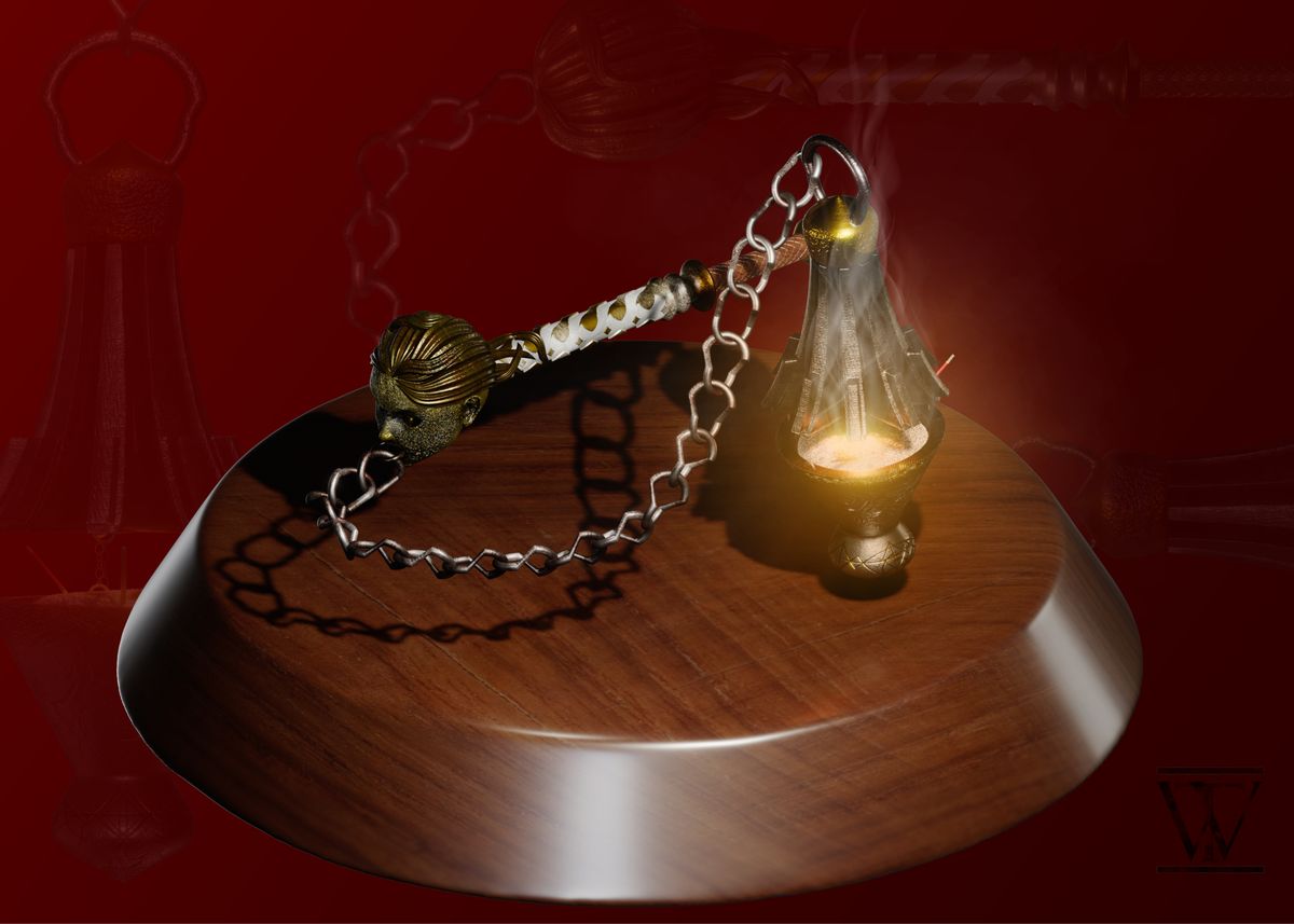 'Censer Mace' Poster, picture, metal print, paint by Thatch | Displate