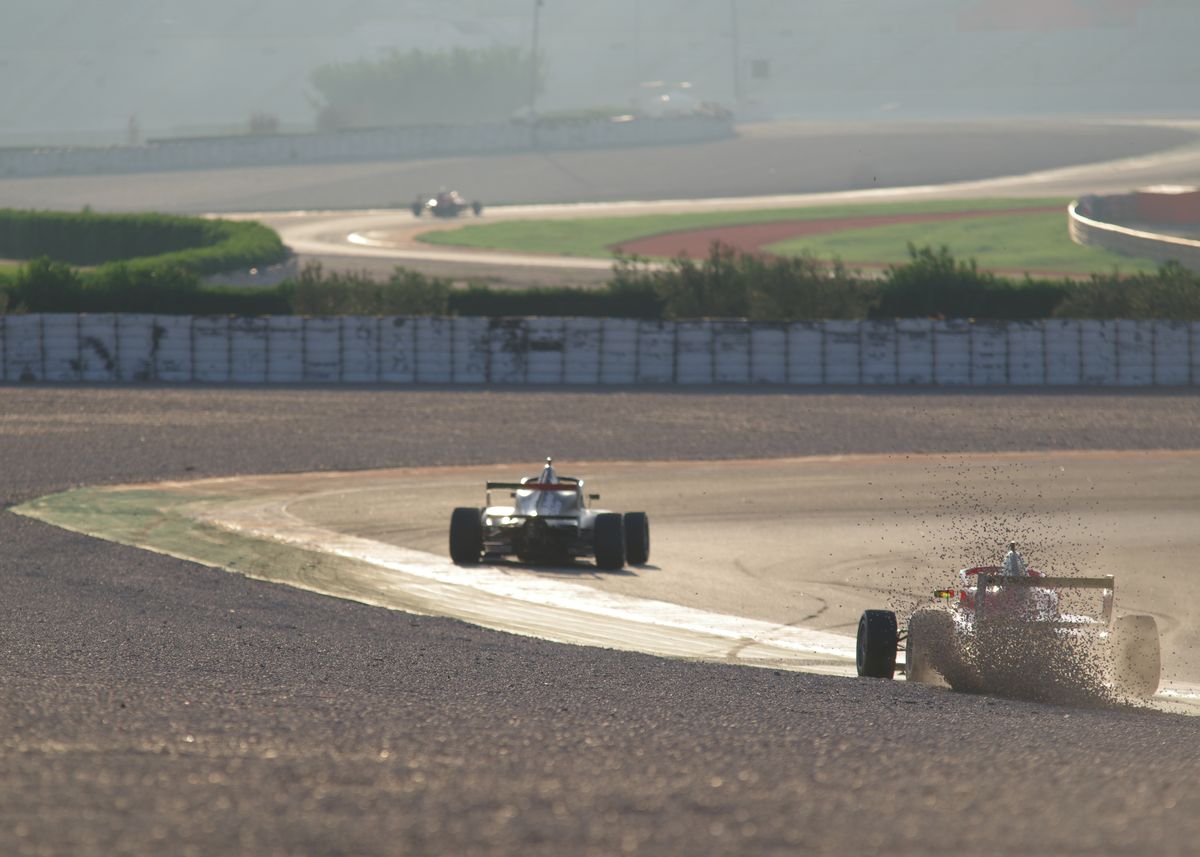 'Formula 4 - Race Cars on Track' Poster, picture, metal print, paint by ...