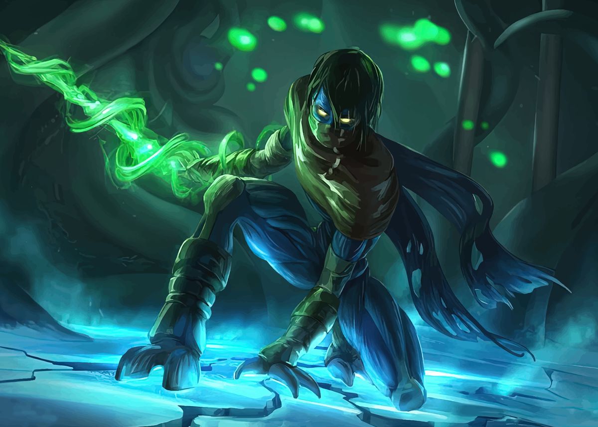 'Green Magic Warrior' Poster, picture, metal print, paint by watu ...