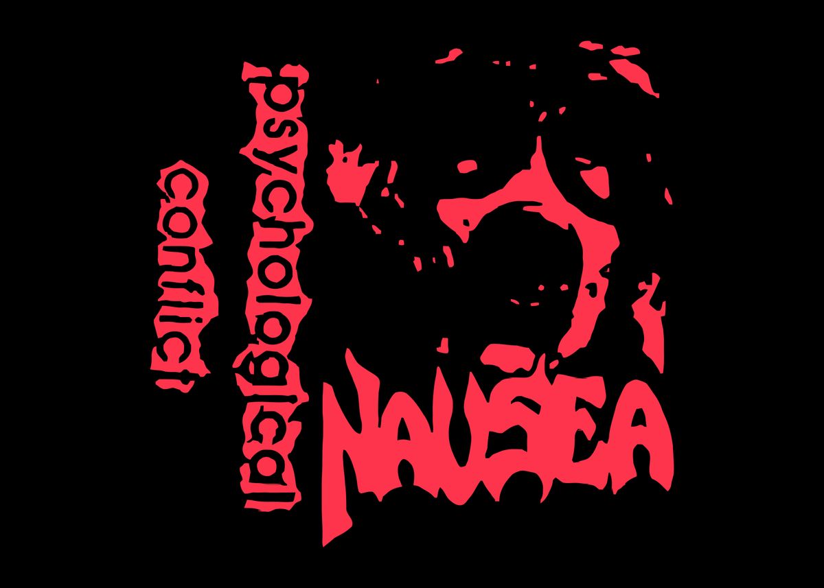 'Nausea Psychological Conflict' Poster, picture, metal print, paint by ...