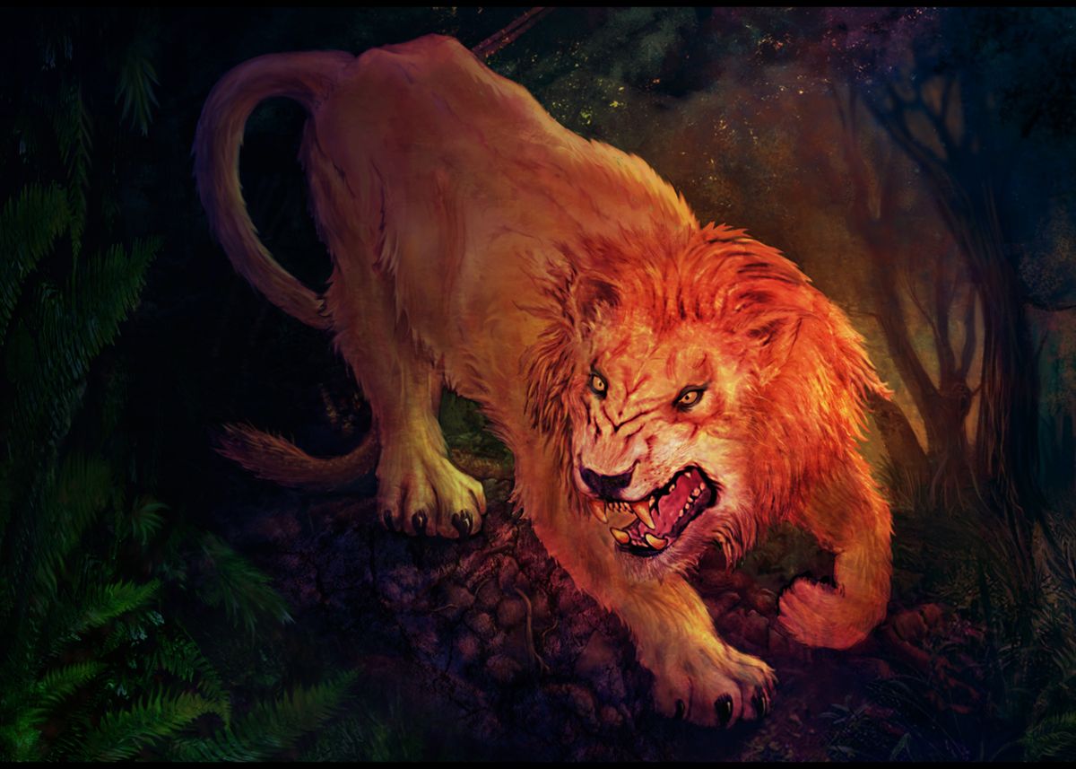 'Nemean Lion' Poster, picture, metal print, paint by Slamscape | Displate