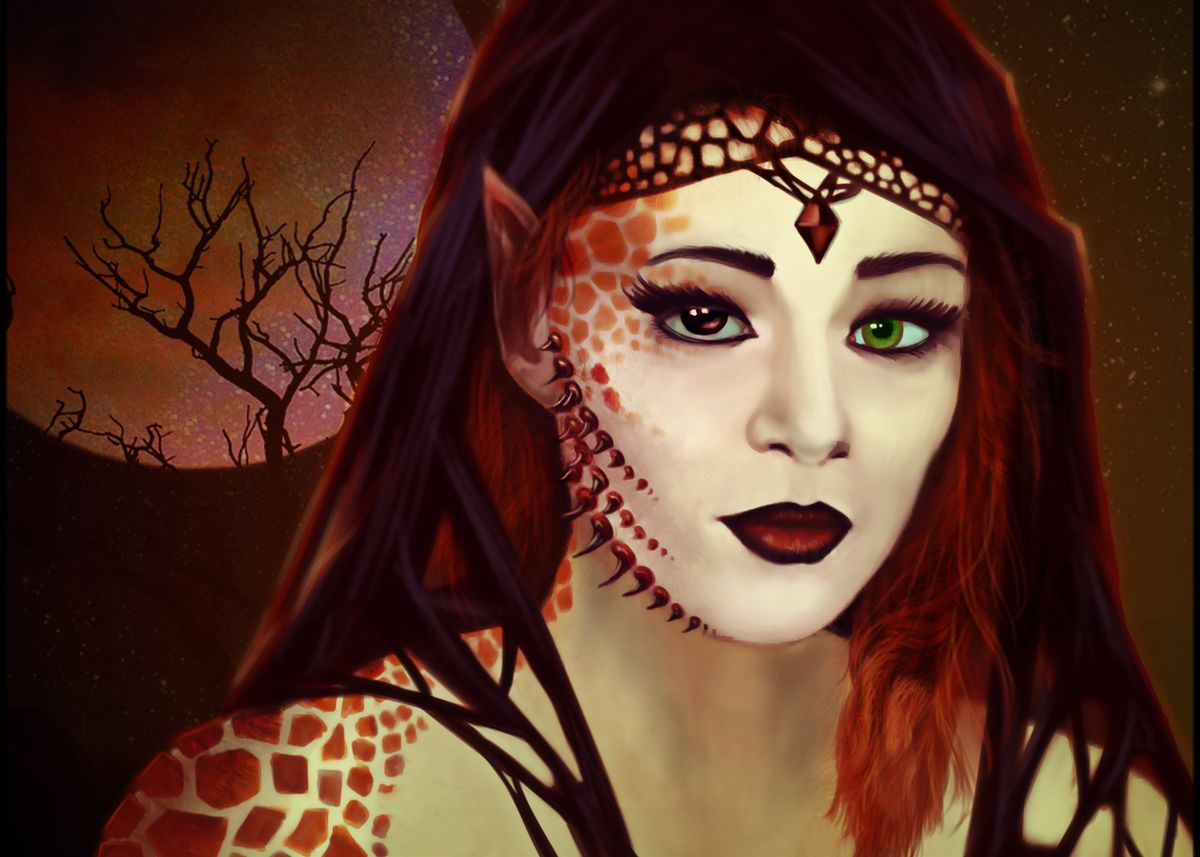 'Shapeshifter' Poster, picture, metal print, paint by Slamscape | Displate