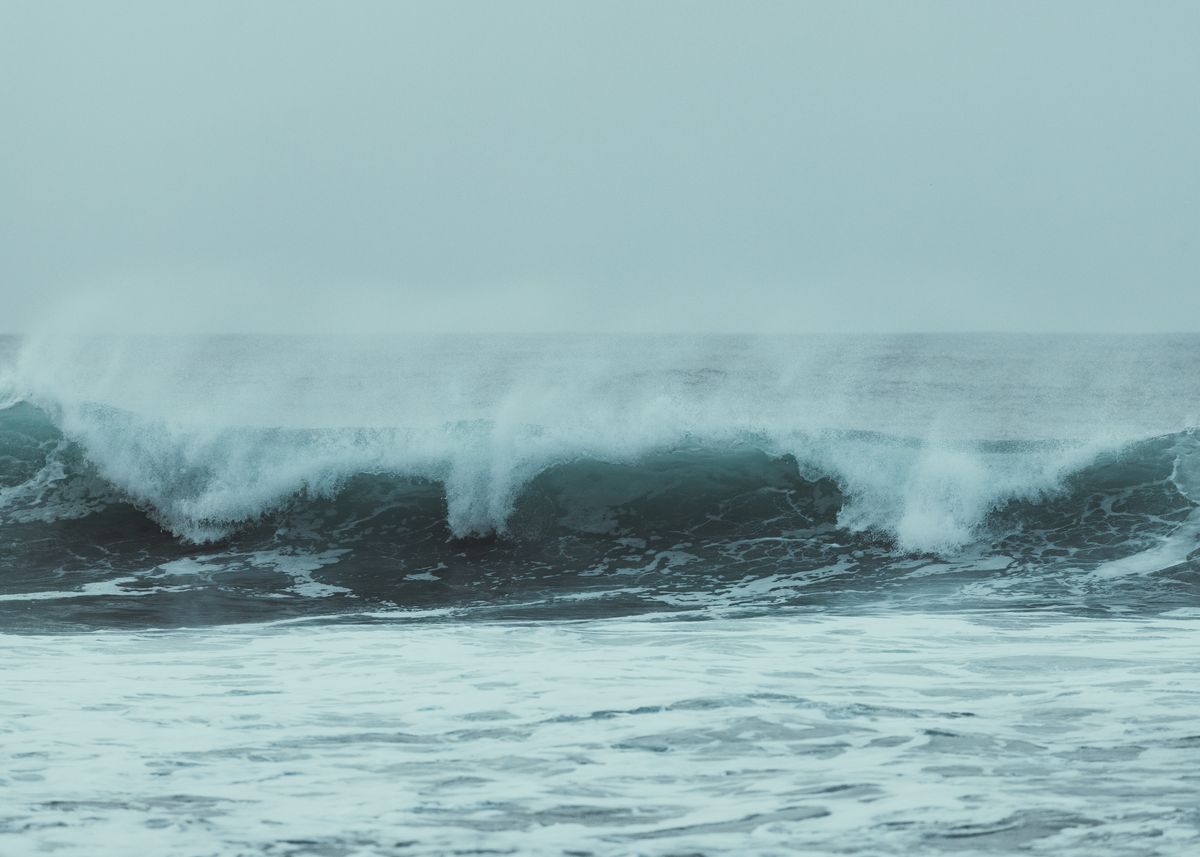 'Pacific Ocean waves crashing' Poster, picture, metal print, paint by ...