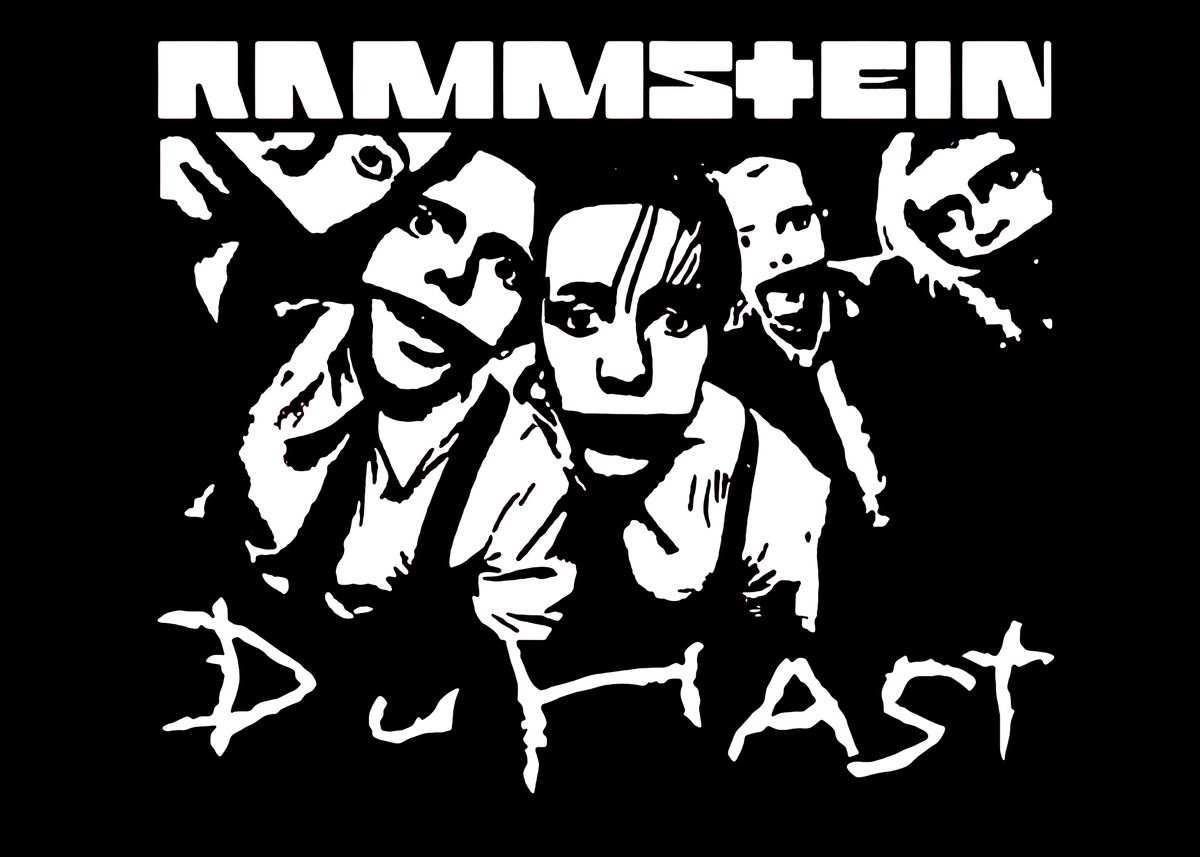 'Rammstein Du Hast' Poster, picture, metal print, paint by | Displate