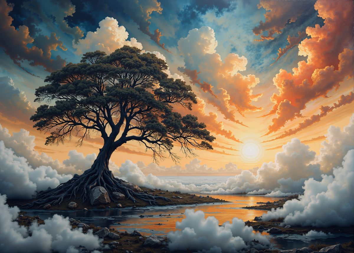 'Solitaire' Poster, picture, metal print, paint by Krawuzzn | Displate