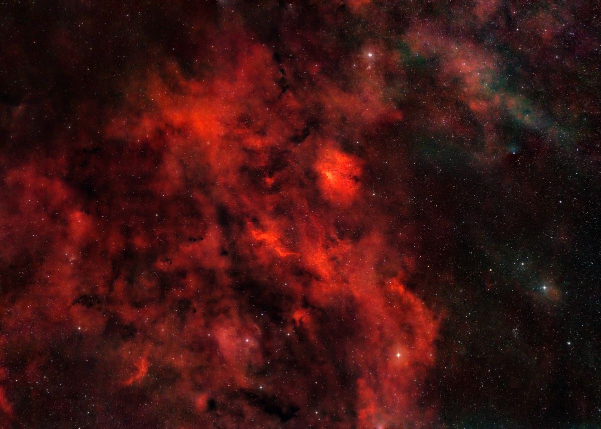 'Sh2-134 & Sh2-135 in Cepheus' Poster, picture, metal print, paint by ...