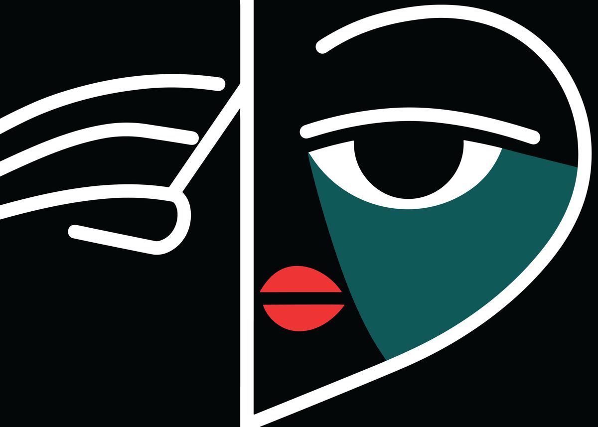 'Split Personality' Poster, picture, metal print, paint by Danny | Displate