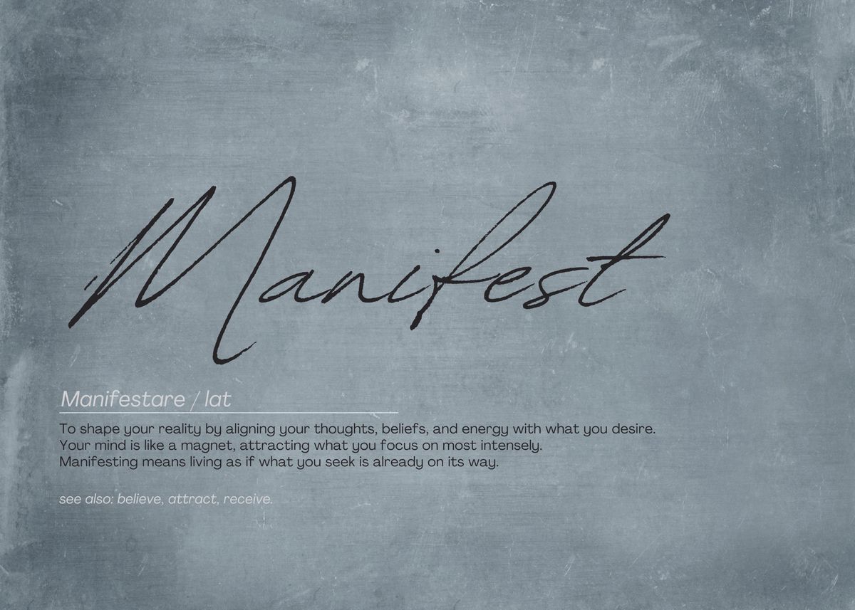 'Manifest Quote Print' Poster, picture, metal print, paint by AI and ME ...