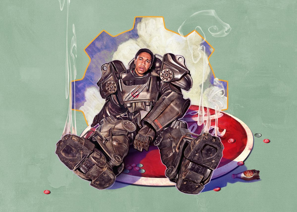 'Maximus in Power Armor' Poster, picture, metal print, paint by Fallout ...