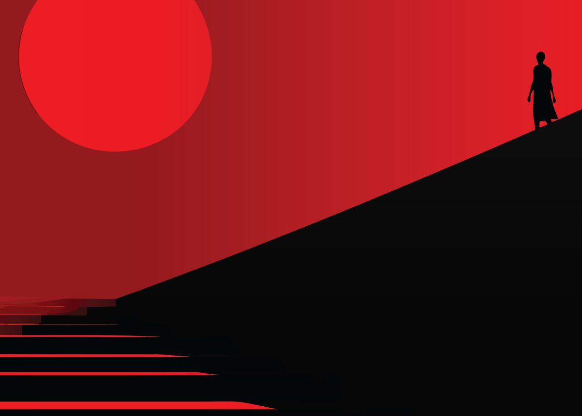 'Solitary Ascent' Poster, picture, metal print, paint by Danny | Displate