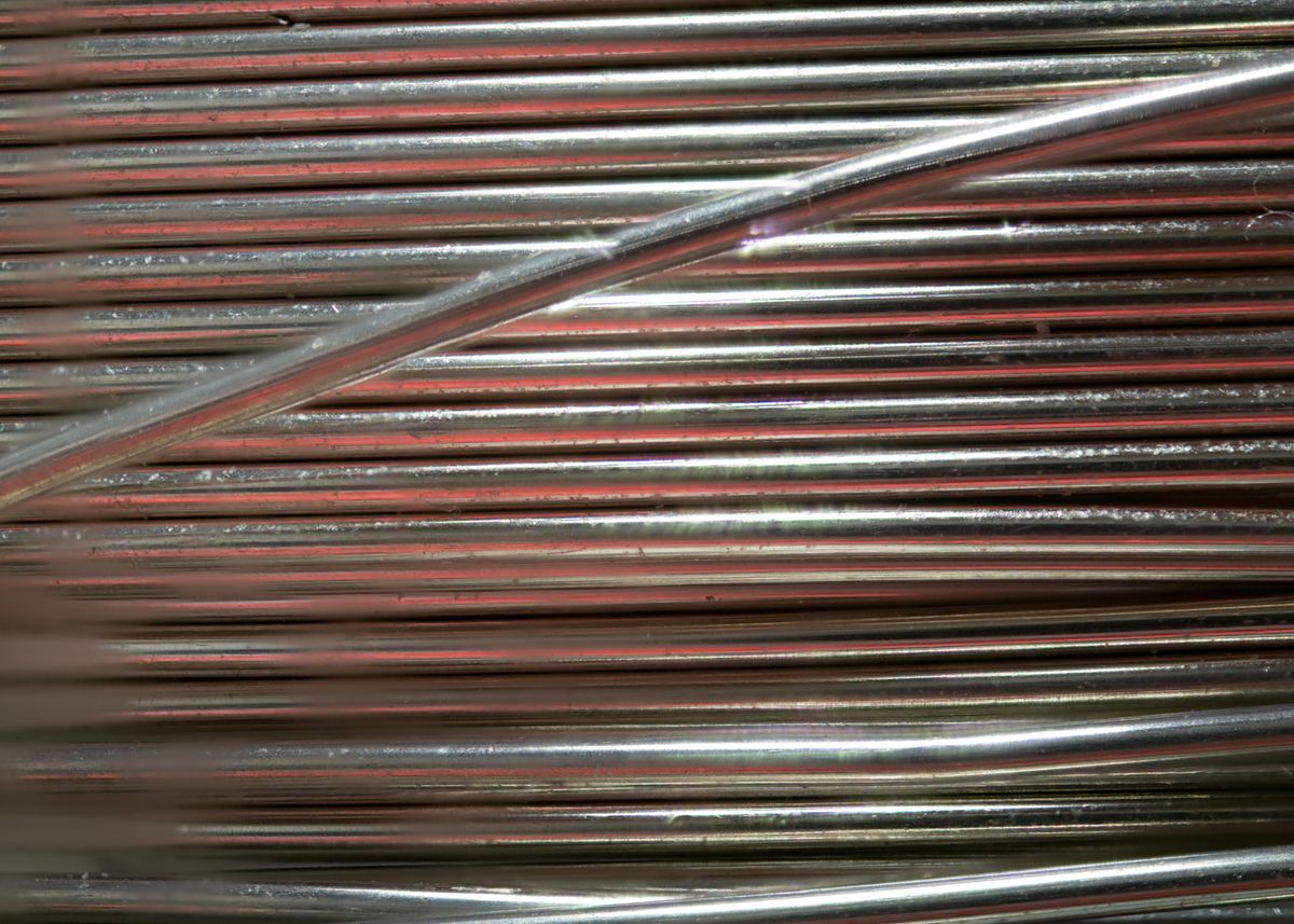 'Silver Wire Coil' Poster, picture, metal print, paint by Meowka | Displate