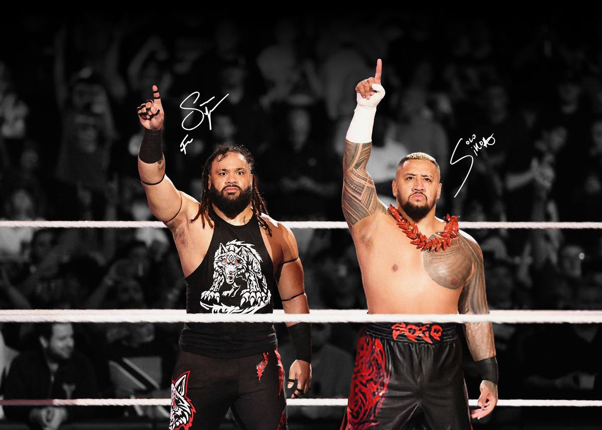 'Solo Sikoa and Jacob Fatu' Poster, picture, metal print, paint by Ken ...