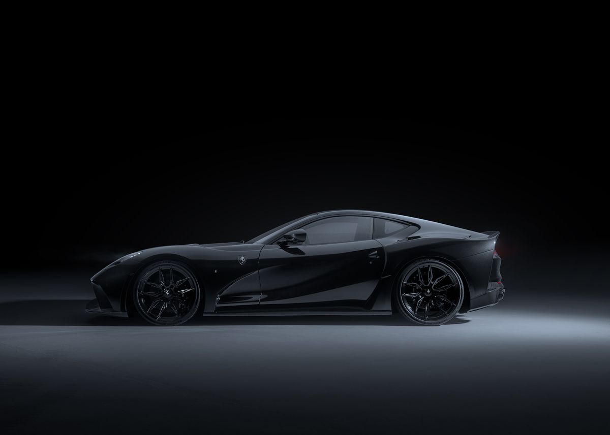 'Black Ferrari 812 Superfast' Poster, picture, metal print, paint by ...