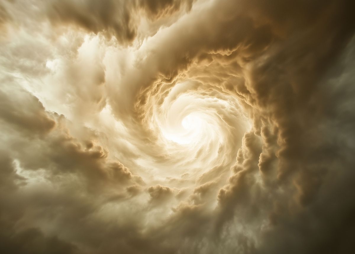 'Whirlwind Clouds' Poster, picture, metal print, paint by Luna Echo ...