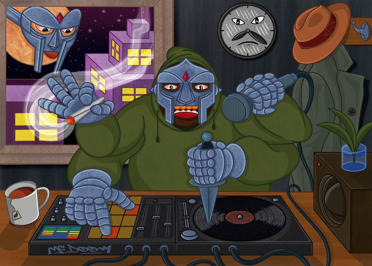 'Mf Doom' Poster, picture, metal print, paint by Nikita Verhoeven ...