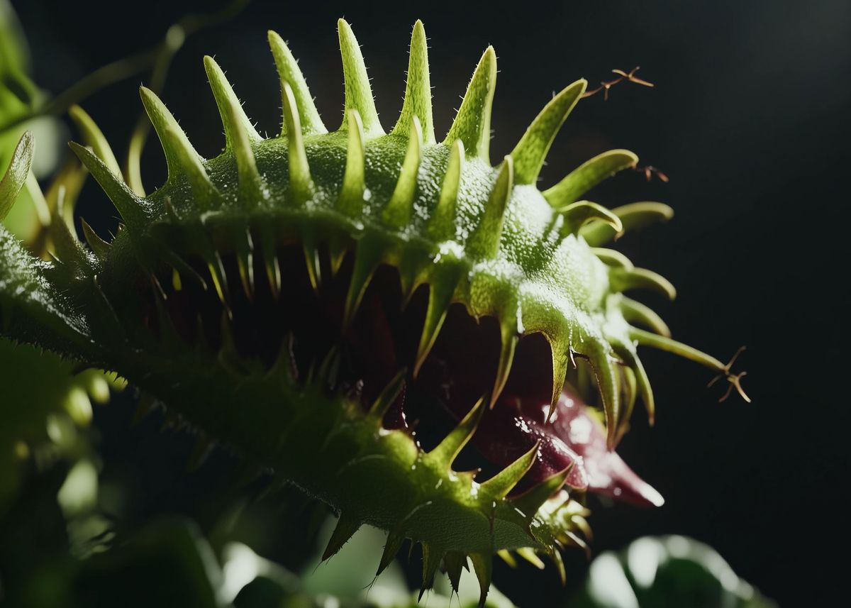 'Venus Flytrap Close-Up' Poster, picture, metal print, paint by Luna ...