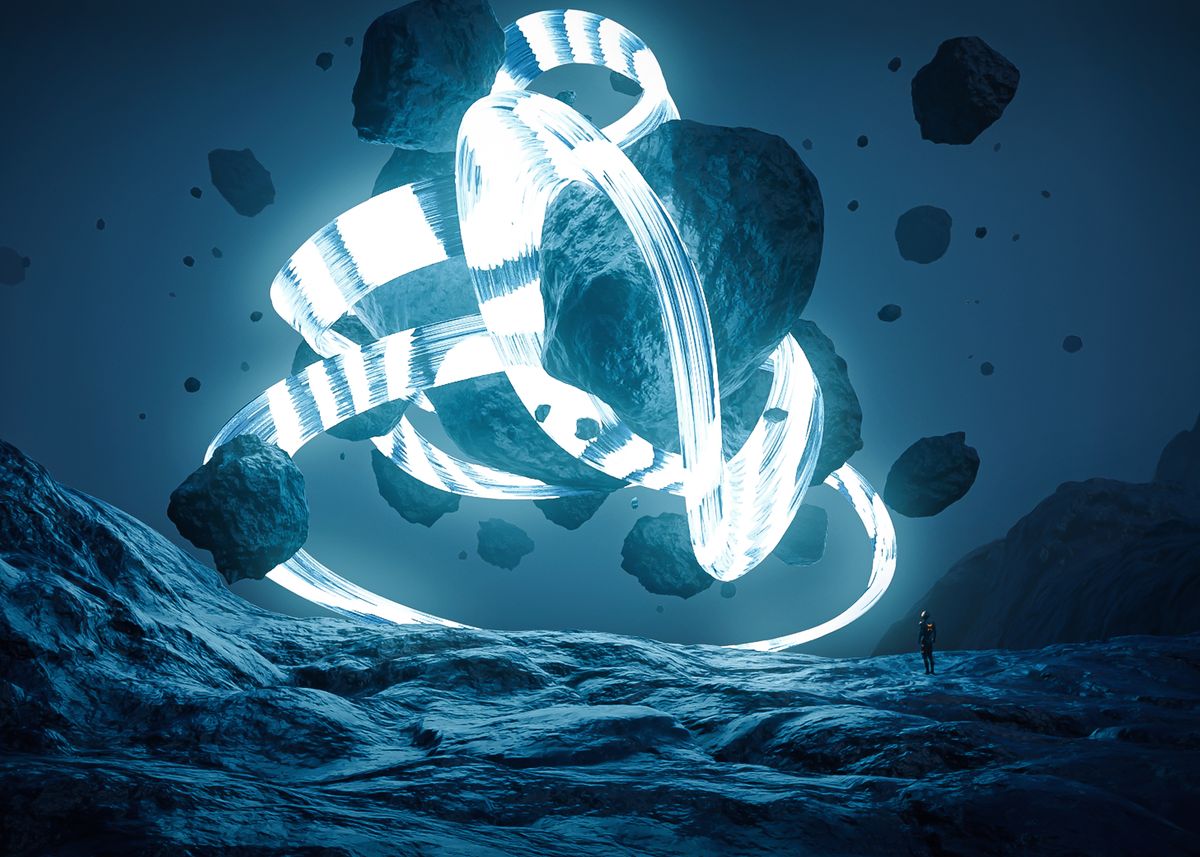 'Spatial Entanglement' Poster, picture, metal print, paint by Emergence ...