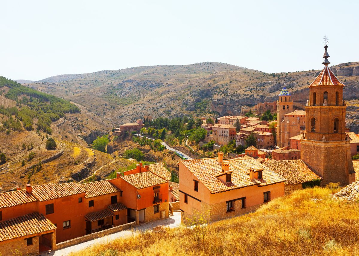 'Spanish Village Landscape' Poster, picture, metal print, paint by Cool ...