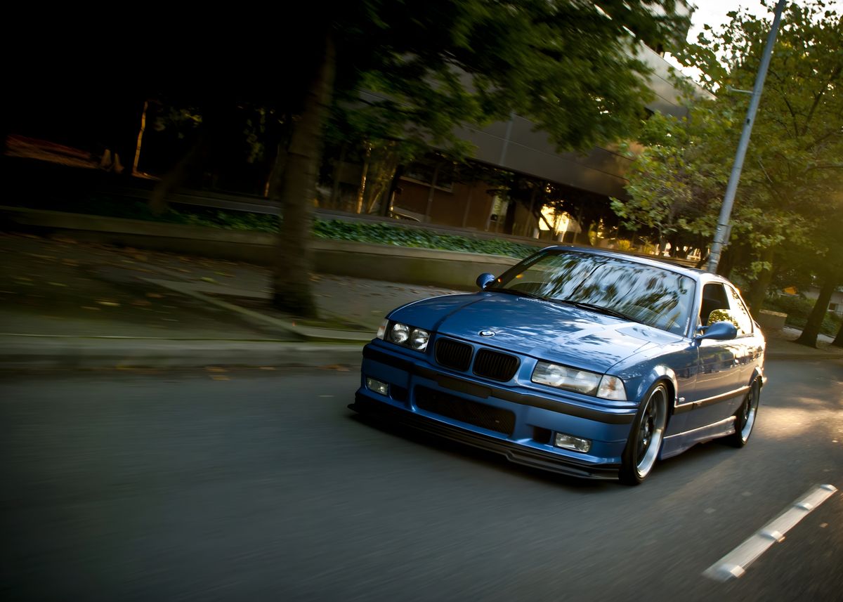 'Blue BMW E36 M3' Poster, picture, metal print, paint by Good poster ...
