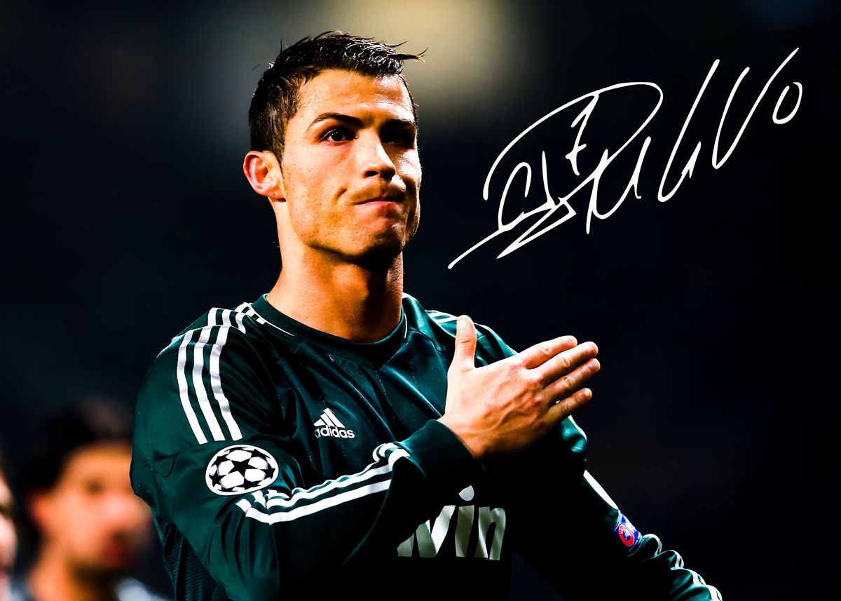'Cristiano Ronaldo Autograph' Poster, picture, metal print, paint by ...