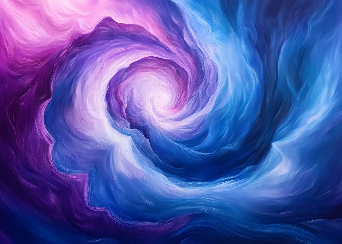 'Abstract Swirling Nebula' Poster, picture, metal print, paint by AVA ...