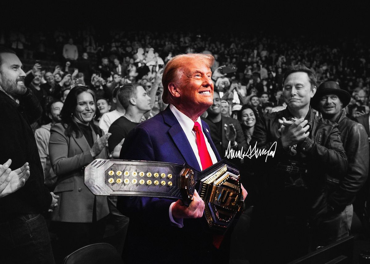 'Donald Trump and Jon Jones ' Poster, picture, metal print, paint by ...