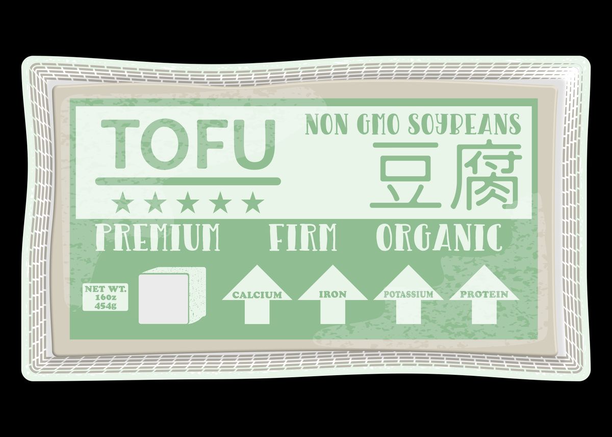 'Organic Tofu Package' Poster, picture, metal print, paint by mailbox ...