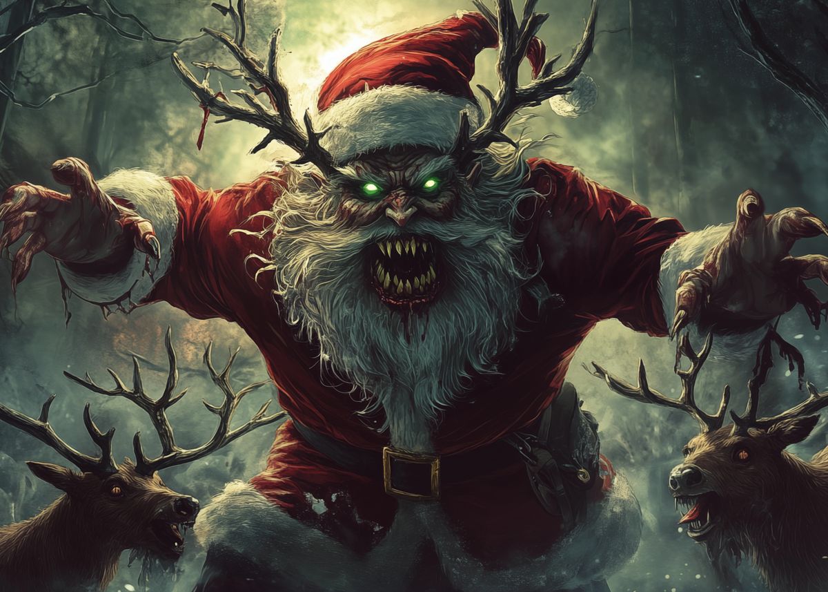 'Evil Santa Claus' Poster, picture, metal print, paint by Operator ...