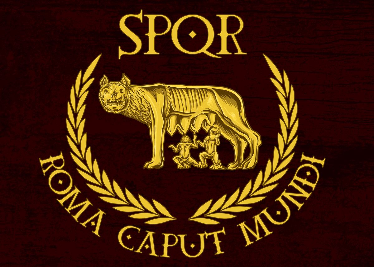 'Roman Wolf & Twins - Roma Caput Mundi' Poster, picture, metal print ...