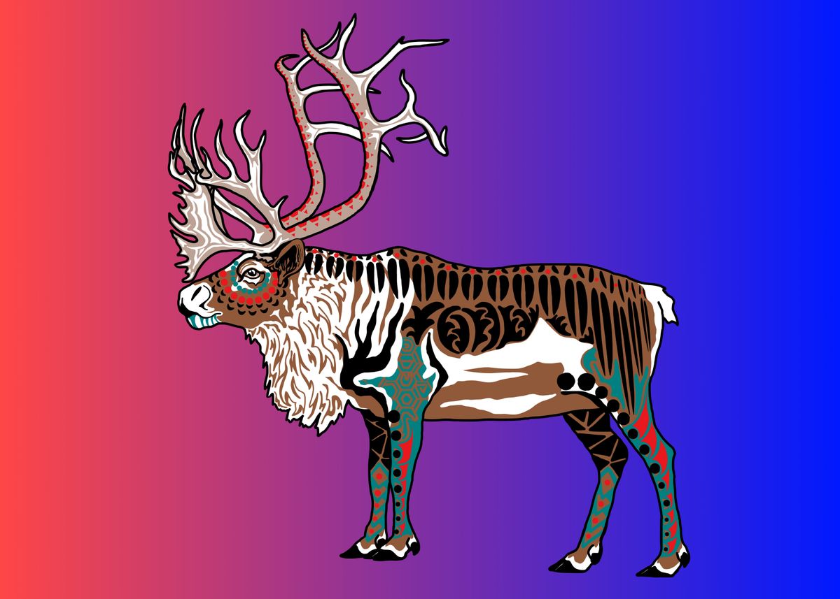 'Alaska Native Caribou' Poster, picture, metal print, paint by Kayanna ...