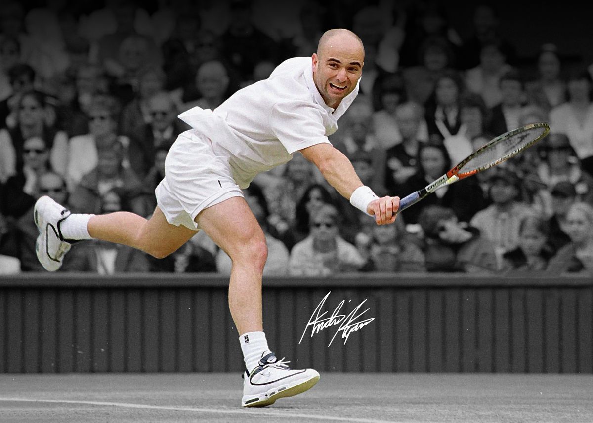 'Andre Agassi' Poster, picture, metal print, paint by BIAStudio | Displate