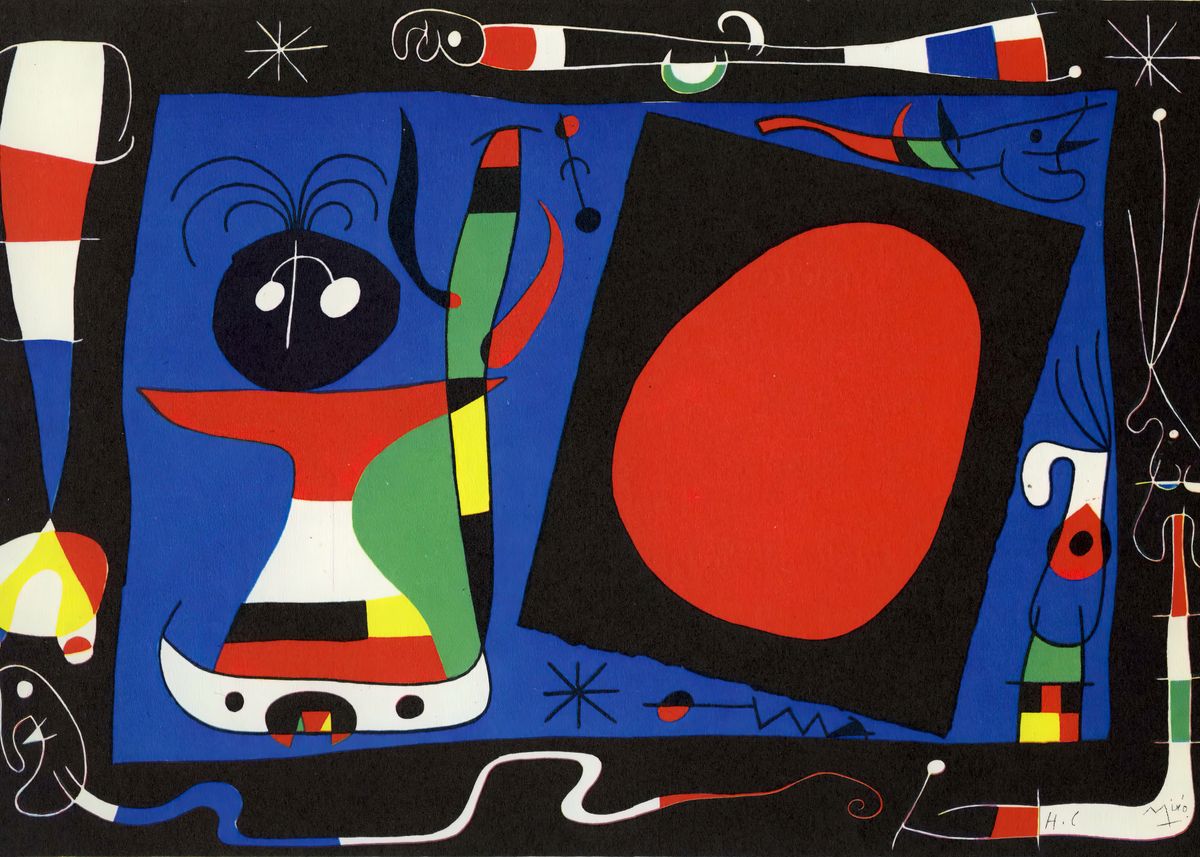 'Miró Abstract Art by joan miro' Poster, picture, metal print, paint by ...