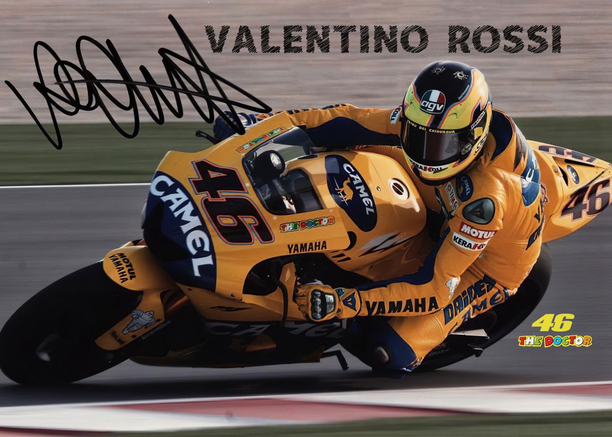 'Valentino Rossi Legend' Poster, picture, metal print, paint by Bas UKy ...
