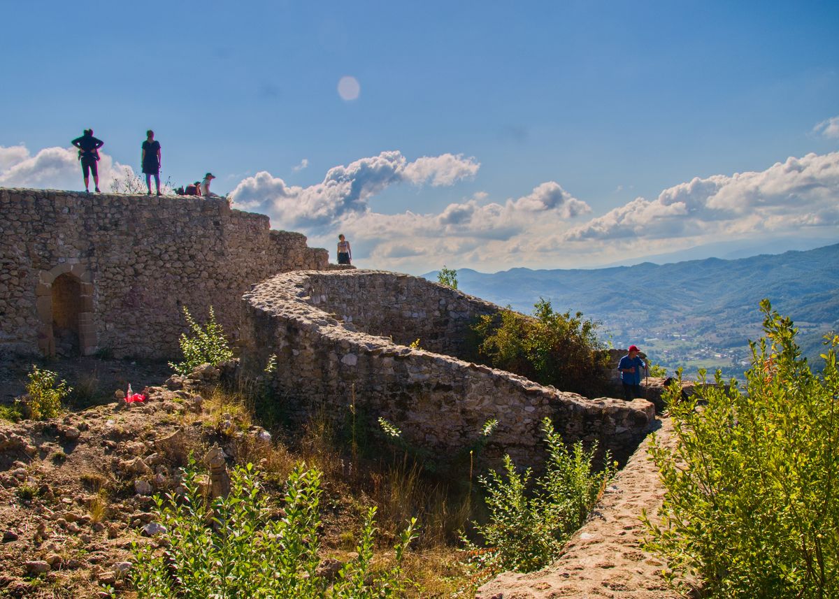 'Ruins of an ancient fortress on the top of the Bosnian Pyramid of the ...
