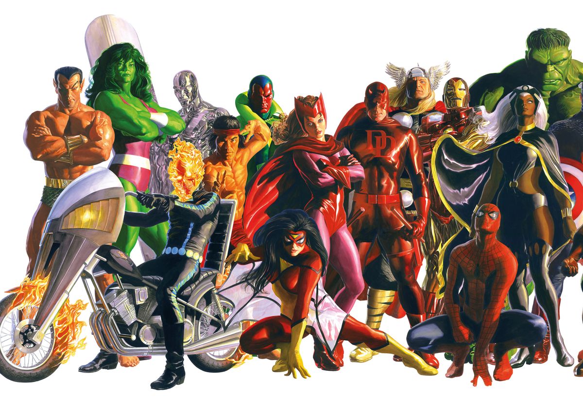 'Alex Ross Heroes - Part 1' Poster, picture, metal print, paint by ...